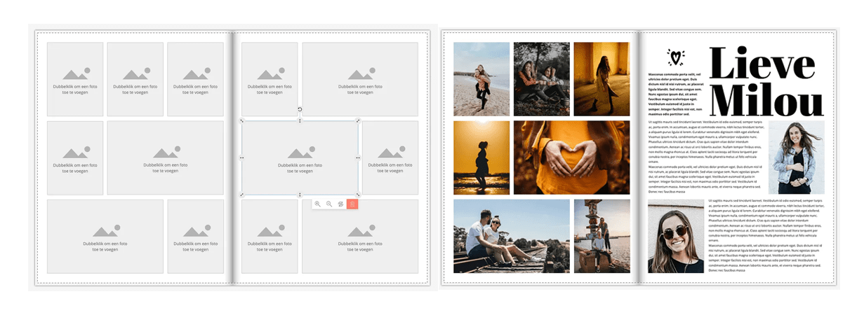Snel mooie pagina's maken met de functie: indelingen - Tijdschrift maken